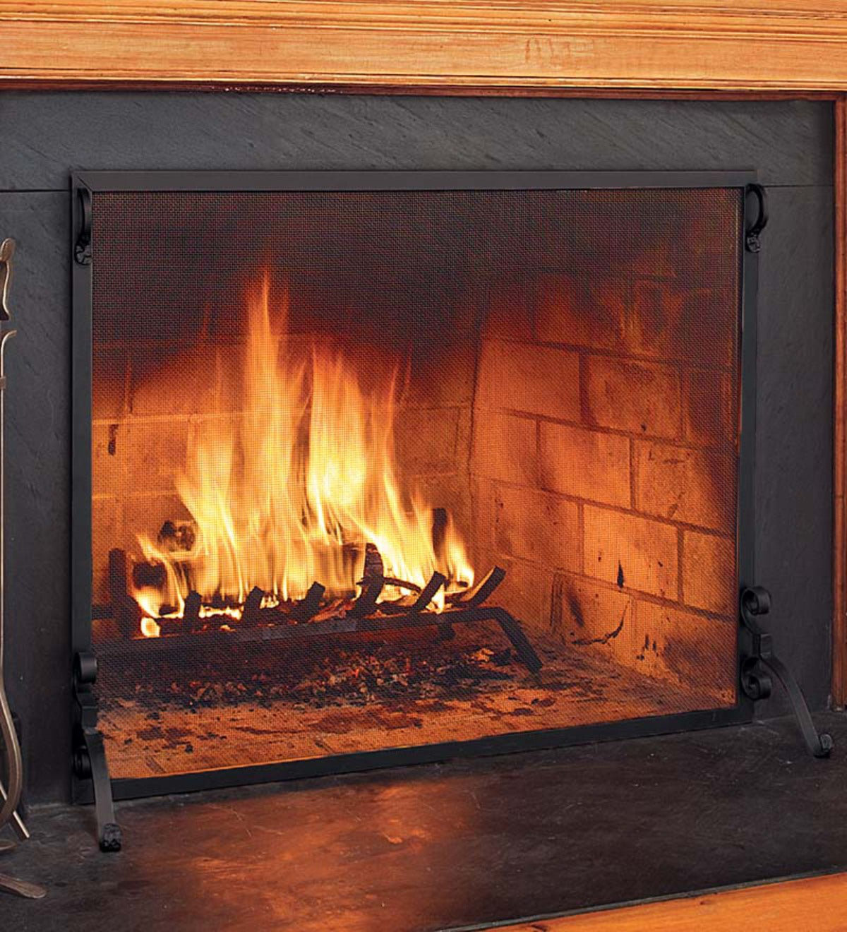 Plow & Hearth Single Panel Steel Fireplace Screen & Reviews | Perigold
