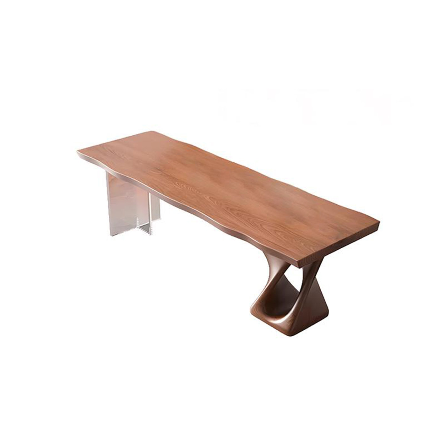 Hokku Designs 62.99"Brown Village Life Rectangle Solid Wood Office Desk ...