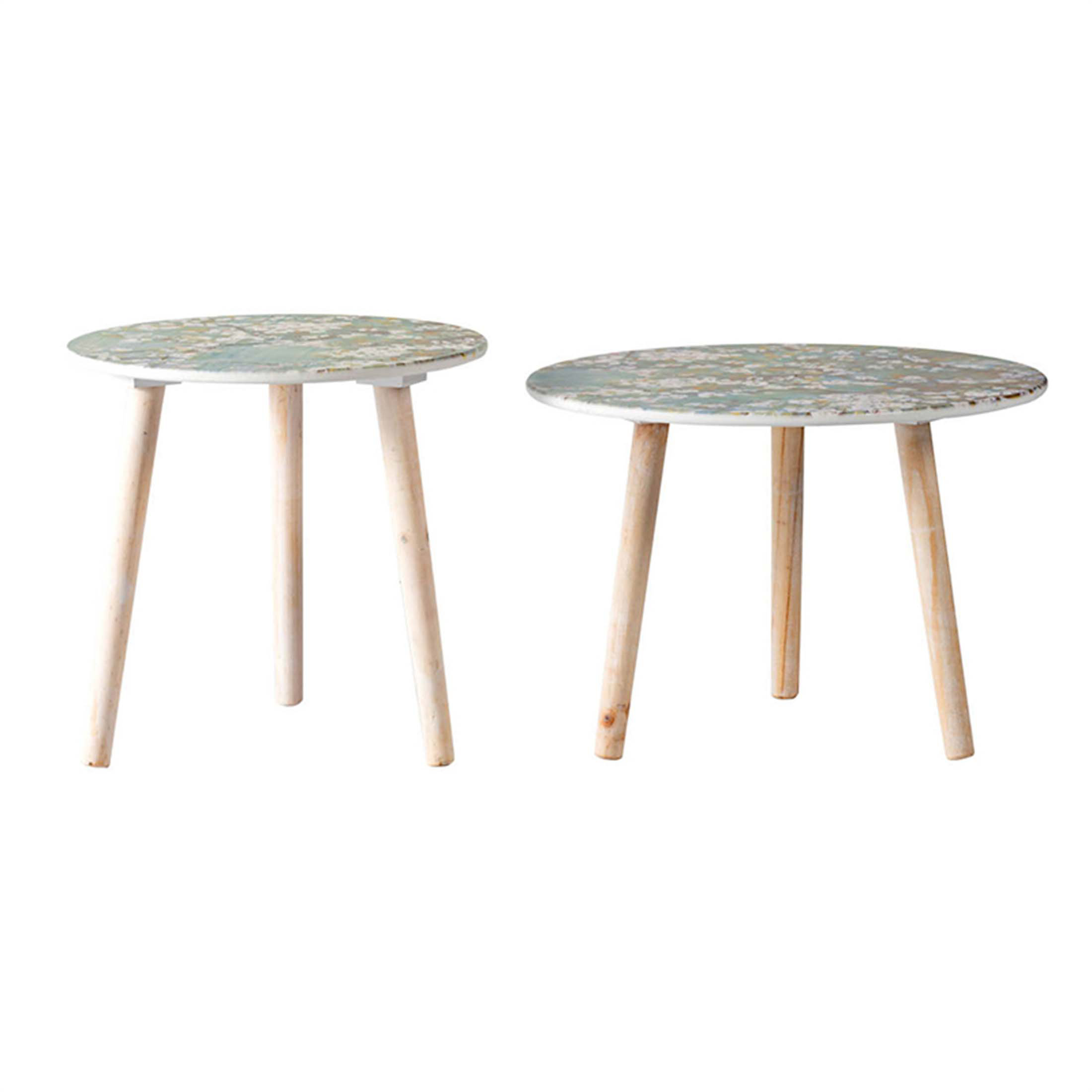 Winston Porter Nature-Inspired MDF Side Tables with Cherry Blossom ...