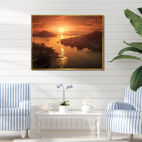 Millwood Pines Glorious Brazilian Sunset Over Majestic River On Canvas ...