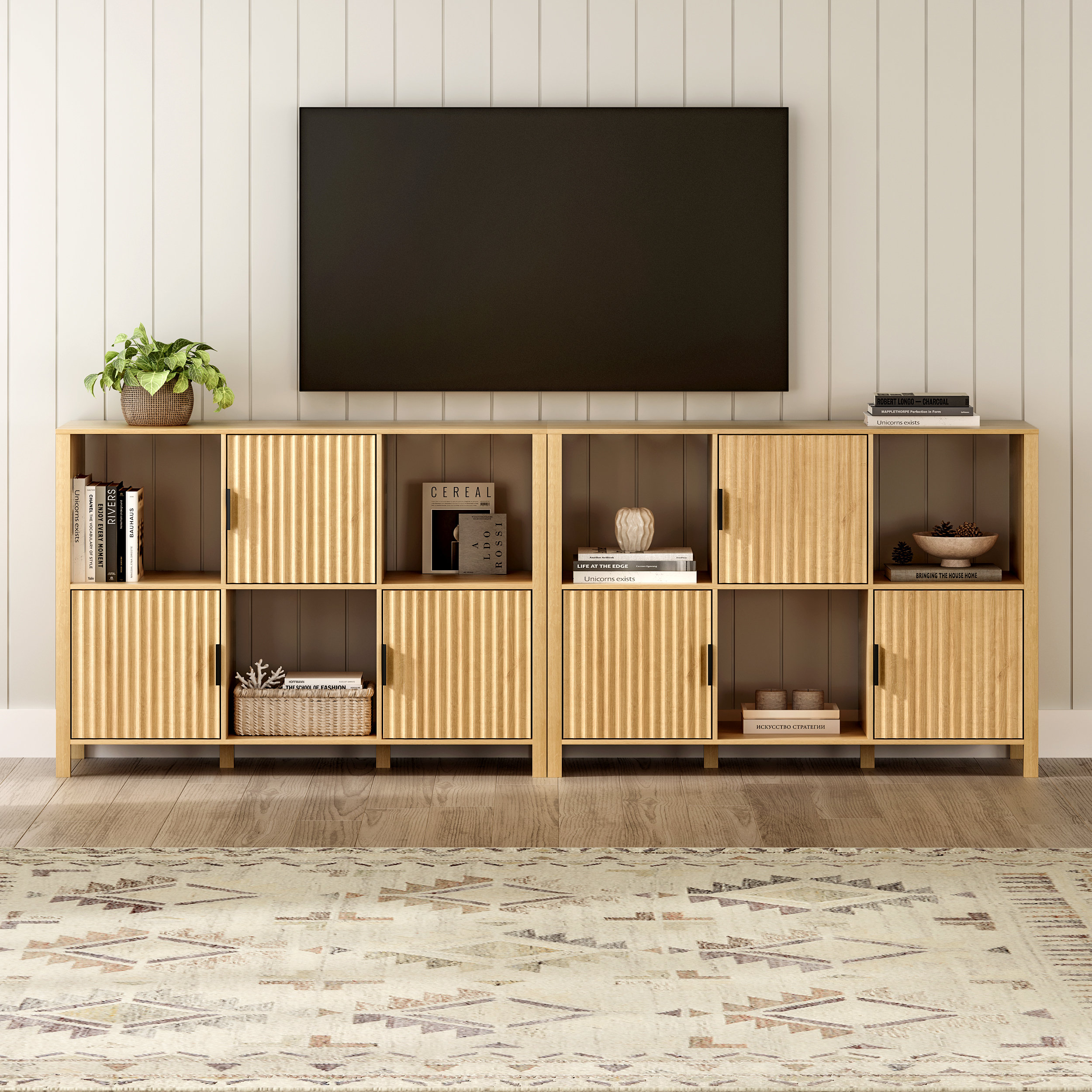 Latitude Run® Fluted Storage Organizer Bookshelf - Wayfair Canada