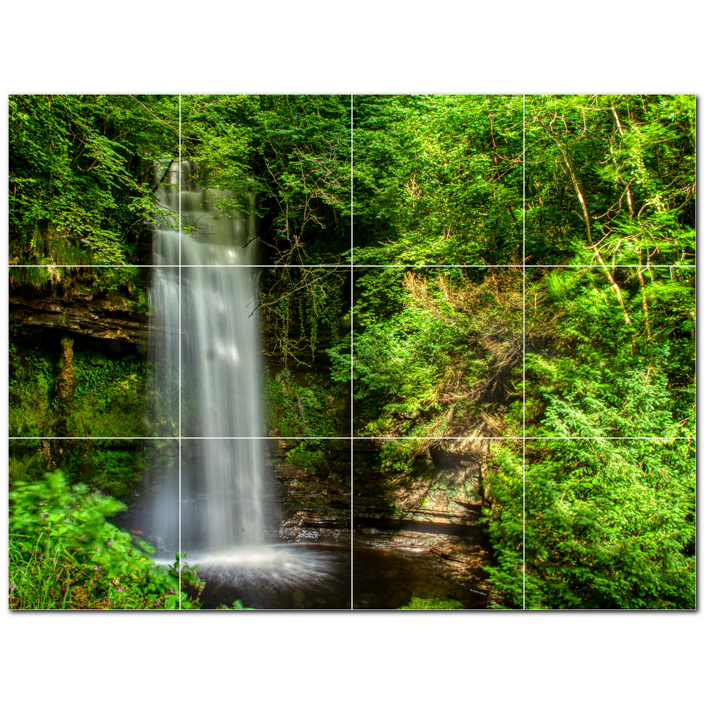 Picture-Tiles.com 24" x 18" Ceramic Waterfalls Photo Decorative Mural ...