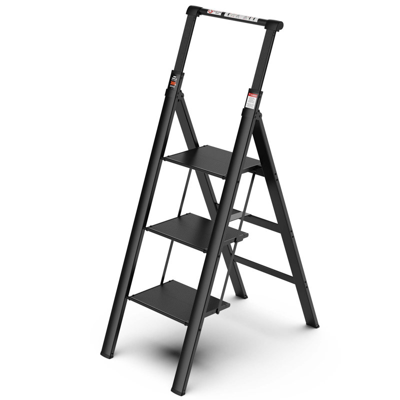 WFX Utility™ Rockdale 3 - Step Steel Lightweight Folding Step Ladder ...