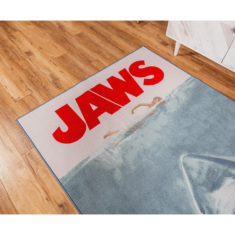 Ukonic Jaws Movie Poster Printed Area Rug | 52 X 78 Inches | Wayfair