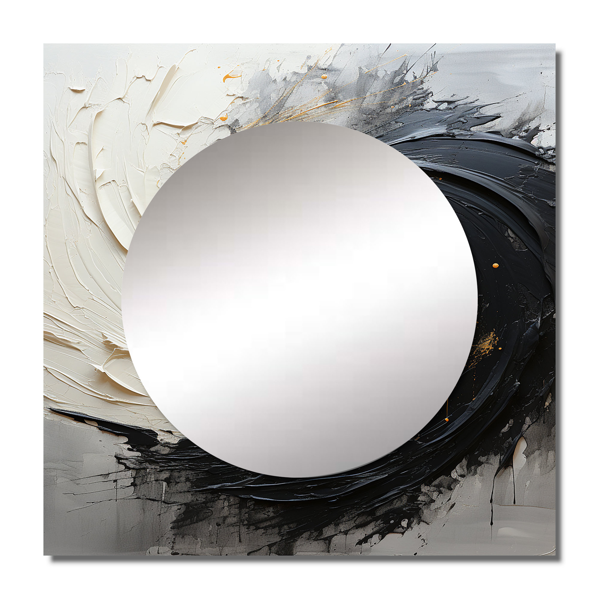 Design Art Infinite Motion IV - Abstract Square Mirror Wall Decor For ...