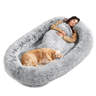 Archie & Oscar™ Marston Human Dog Bed, 72"×48"×10" Human Dog Bed With ...