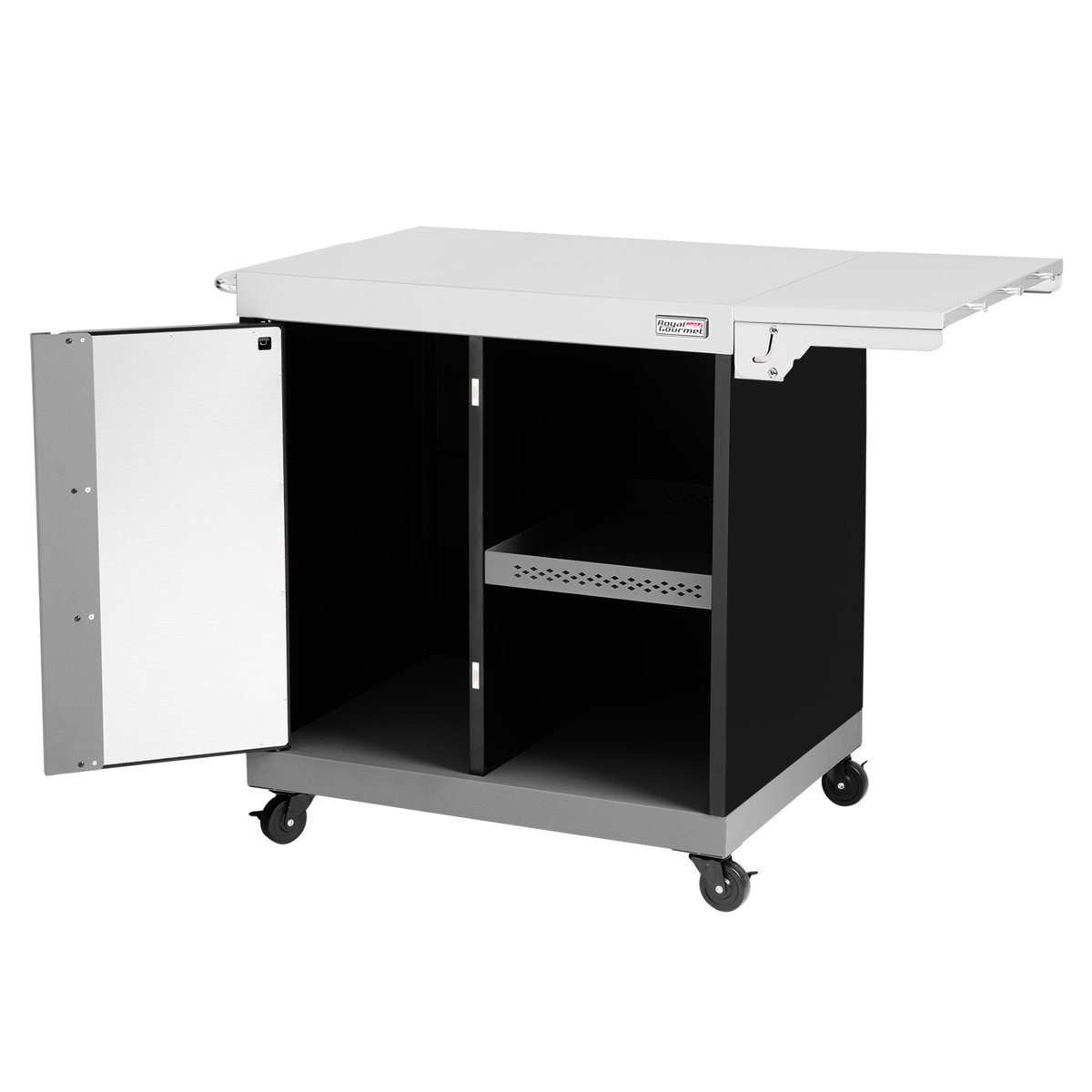 Royal Gourmet Movable Kitchen Island Cart with Stainless Steel ...