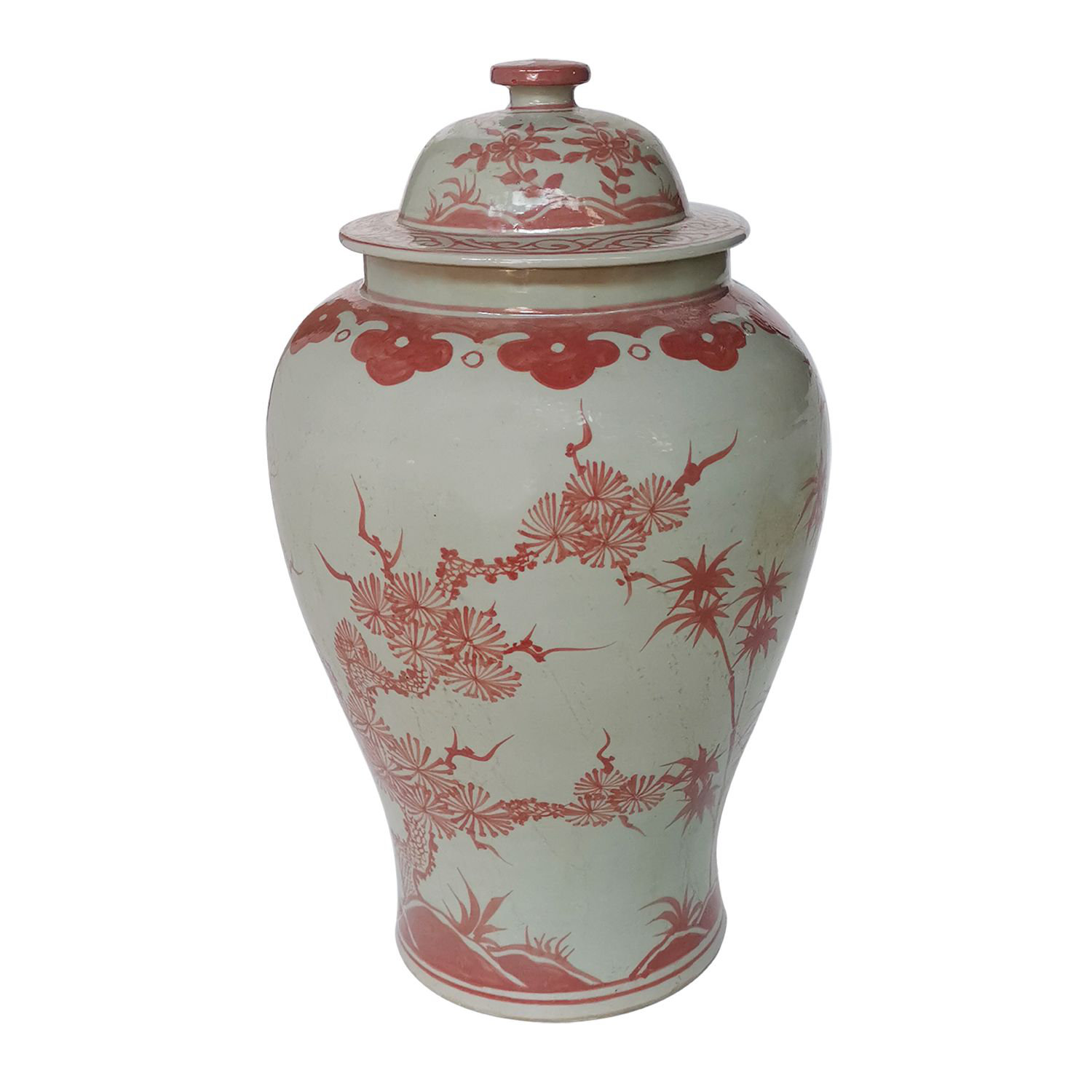 Legend of Asia Red/White 18" Indoor / Outdoor Porcelain Jar - Wayfair ...