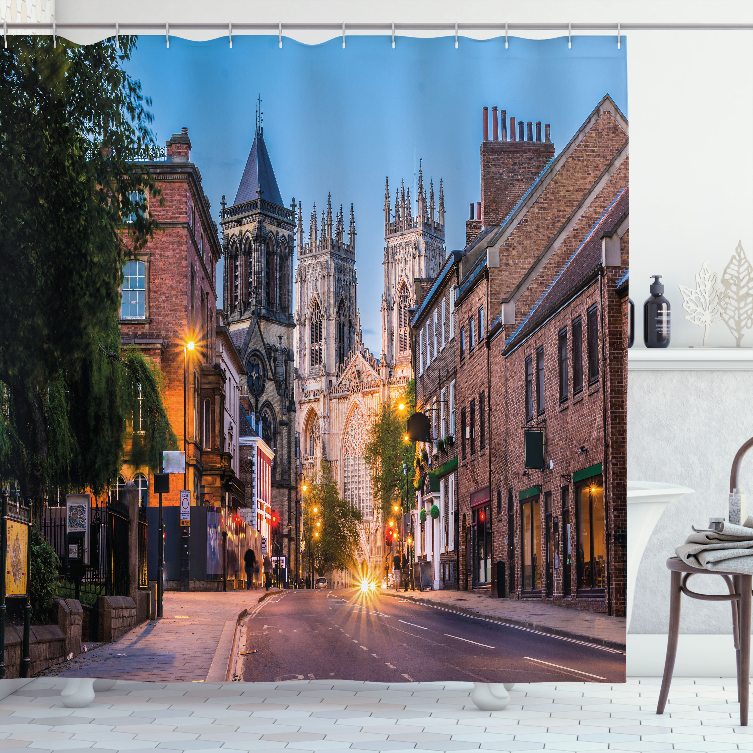 East Urban Home Franich Gothic Shower Curtain York Minster View ...