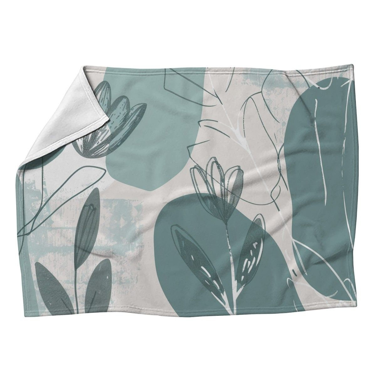 VisionDecor Leaves Fleece Throw Blanket - Garden Throws for Sofas or ...