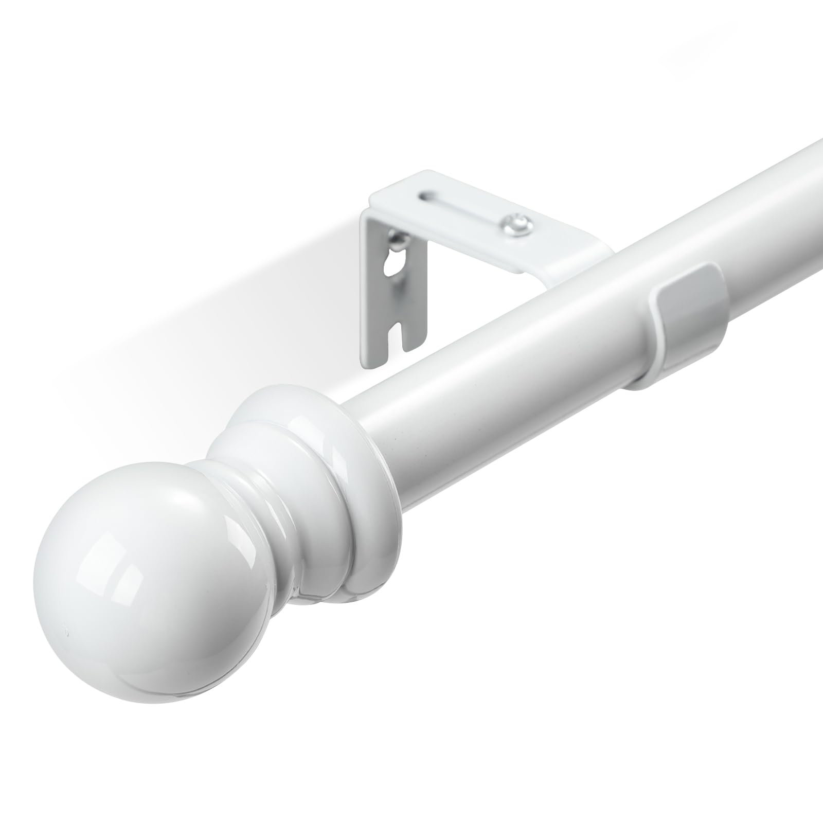 Lark Manor™ Erlin Adjustable White Curtain Rods For Windows 66 To 120 ...