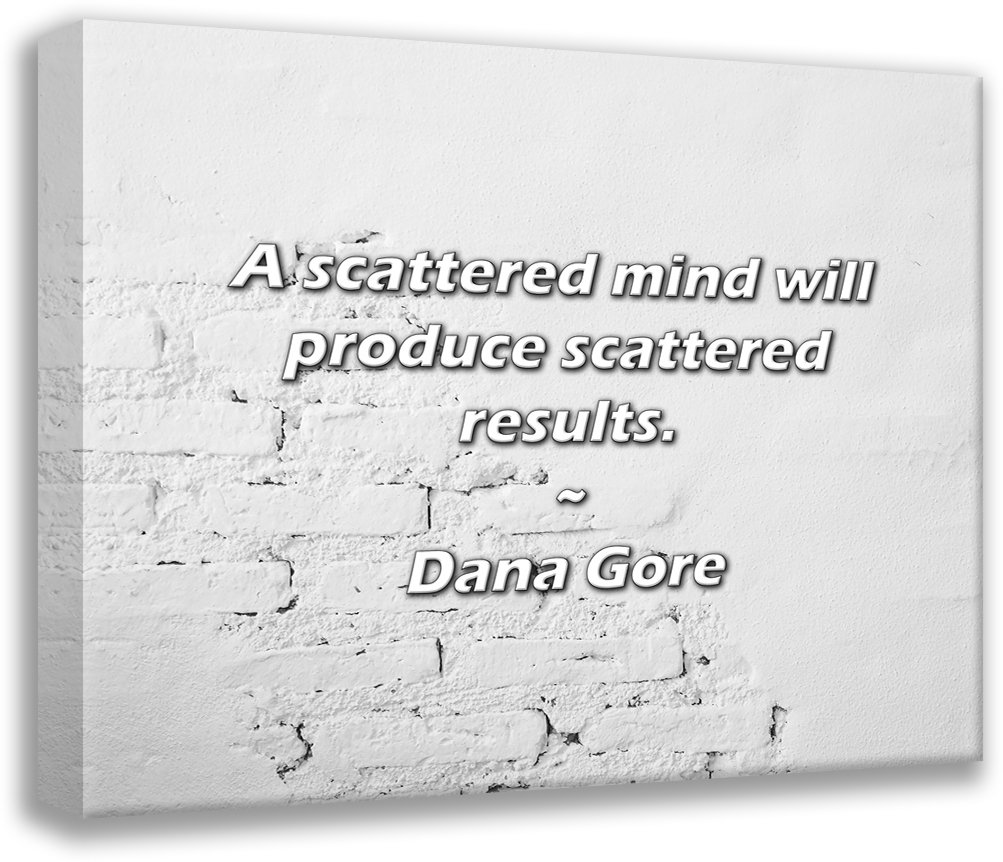 Latitude Run® Artsy Quote "A scattered mind will produce scattered ...