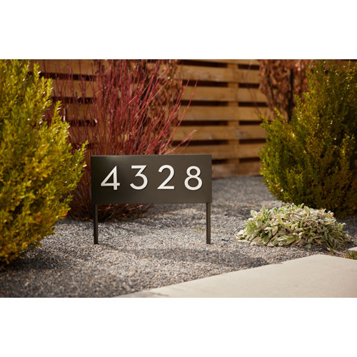 Post & Porch Hi Neighbor Steel Lawn Address Sign & Reviews | Wayfair