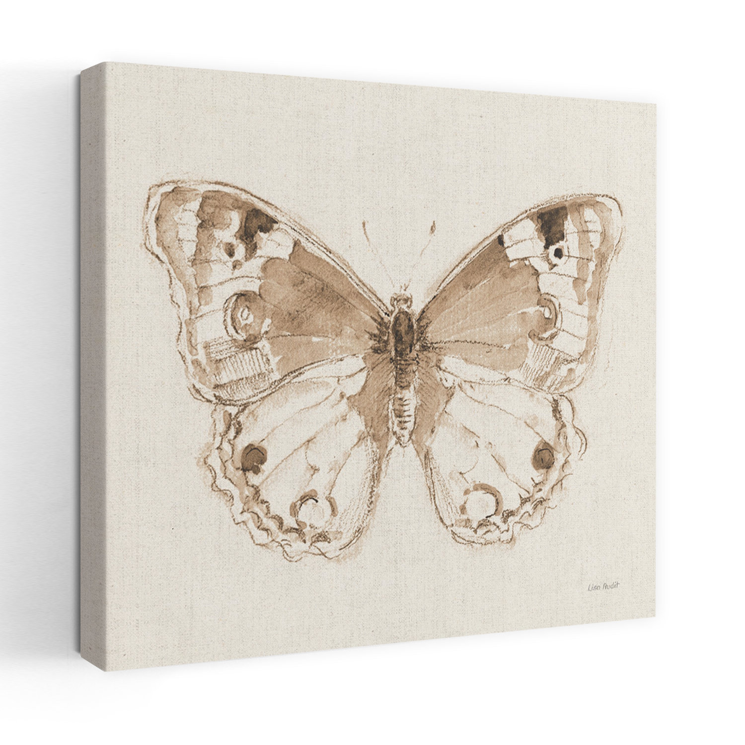 Latitude Run® A Blue Note Butterfly I Contemporary Art | Wayfair