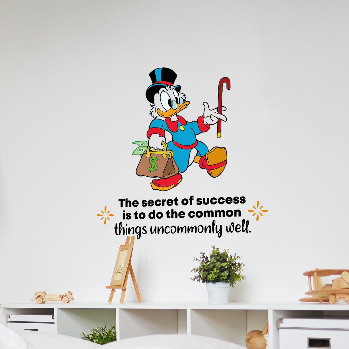 Design With Vinyl Success Scrooge Mcduck Life Quote Cartoon Quotes Wall ...