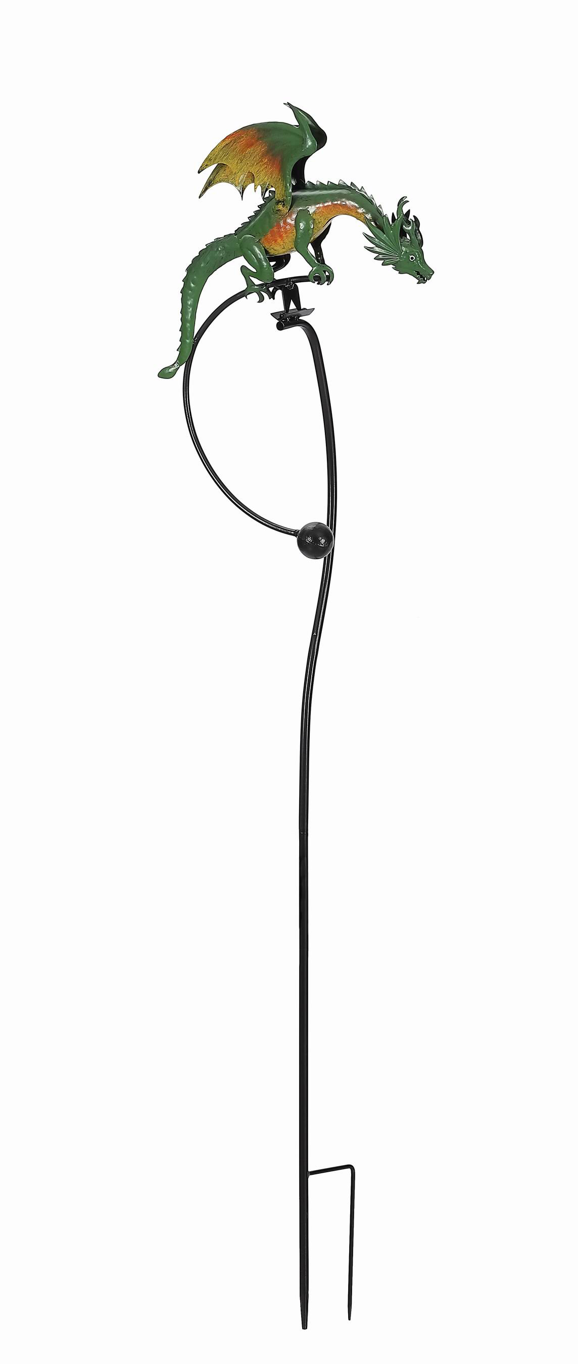 Continental Art Center Rustic Metal Rocker Dragon Garden Stake | Wayfair