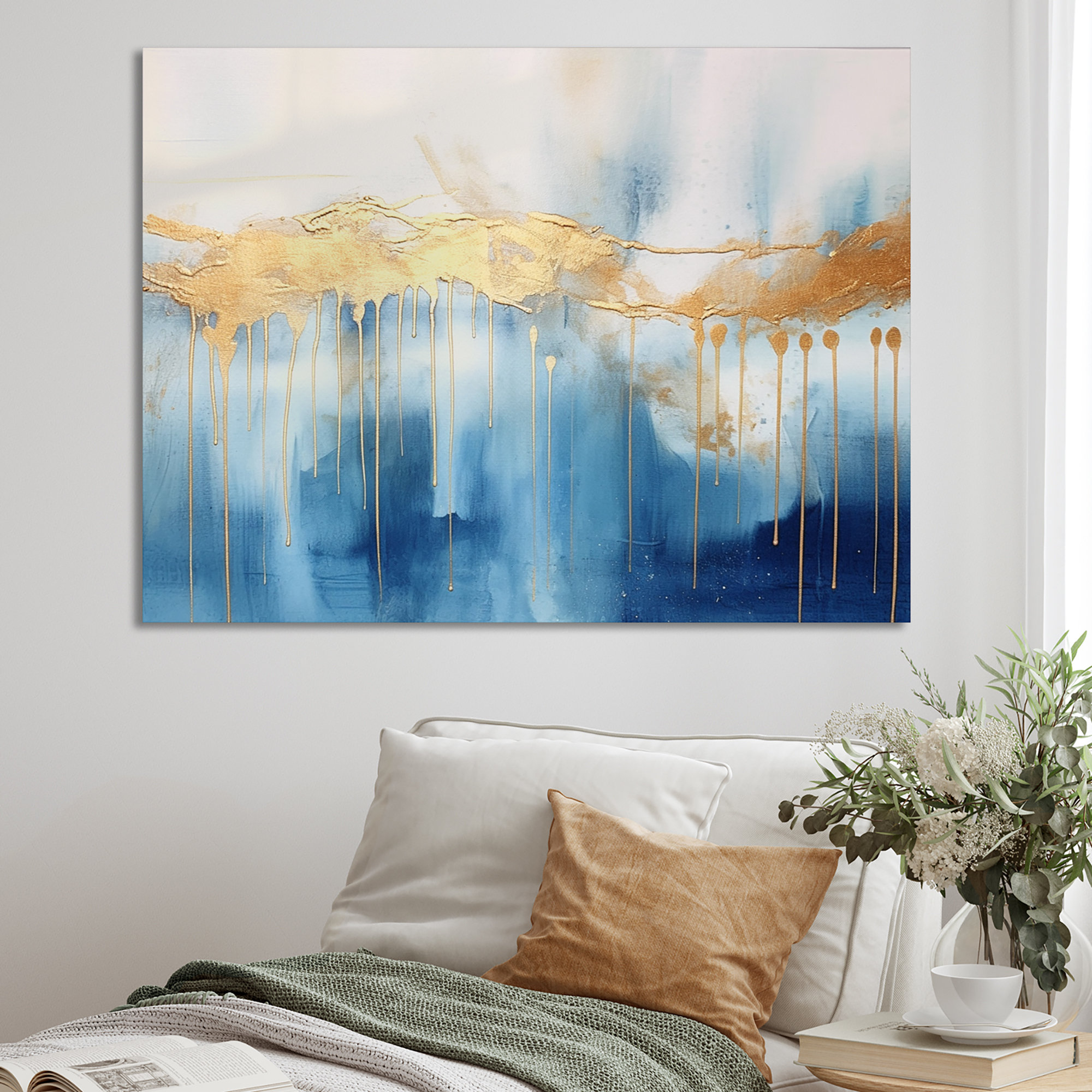 Mercer41 Momentary Spirit Golden Wave Painting I - Print - Wayfair Canada