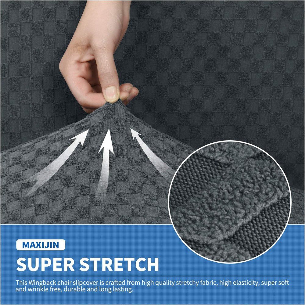 Red Barrel Studio Polyester Box Cushion Wingback Slipcover | Wayfair