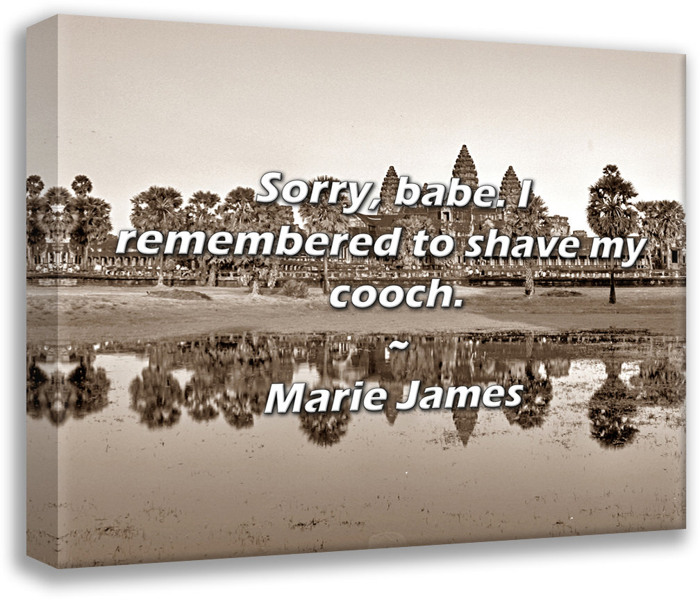 ATX Art Group LLC Marie James Quote: Sorry, babe. I remembered to shave ...