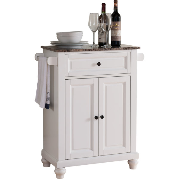 Lark Manor Altonio Marble Kitchen Cart & Reviews | Wayfair