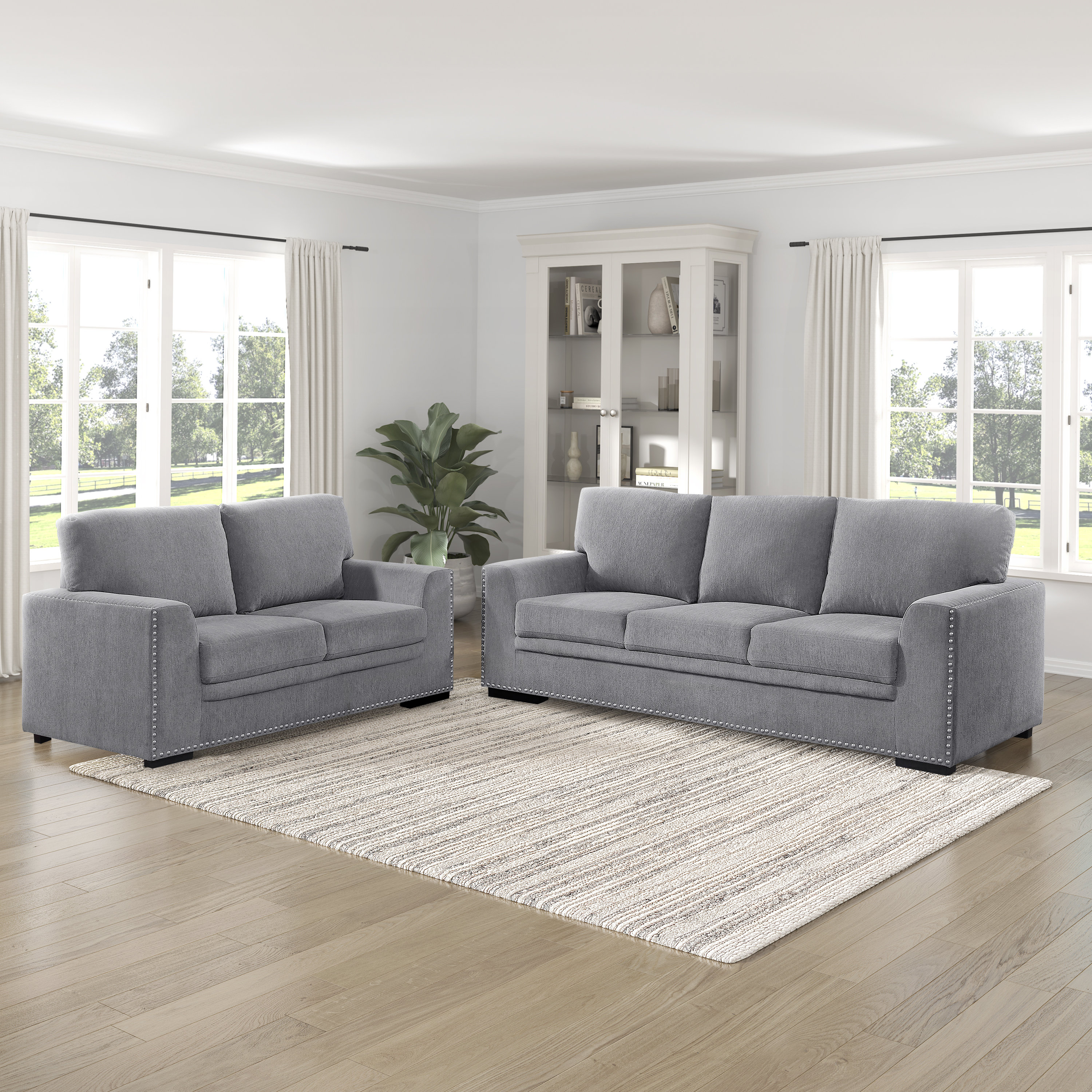 Latitude Run® Denaux 2-Piece Chenille Living Room Set | Wayfair