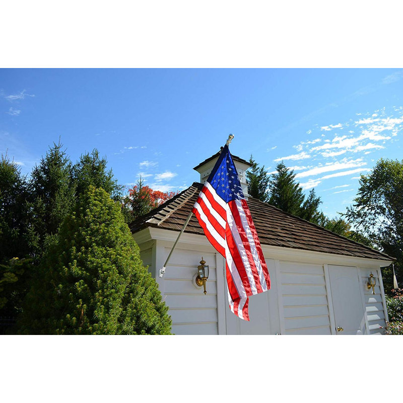 Trinx Double Sided 30'' H x 48'' W Nylon Independence Day Flag Set ...