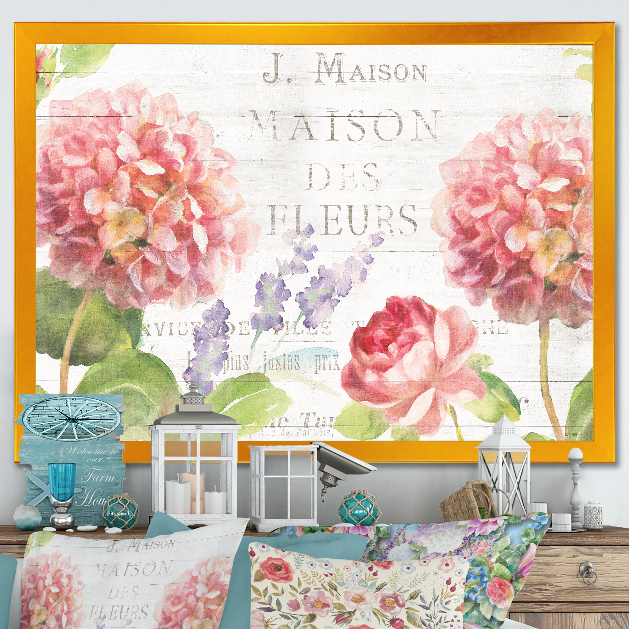 East Urban Home 'Maison Des Fleurs II' Picture Frame Print on Canvas ...