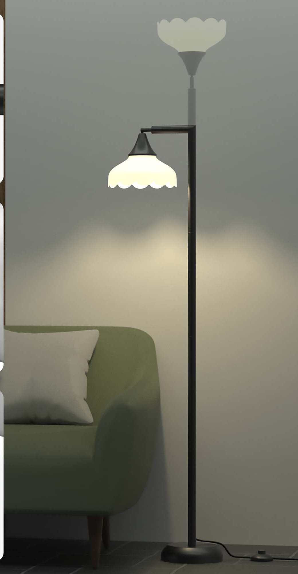 Winston Porter Led Floor Lamp Simple Design, Tall Lamps For Living Room ...