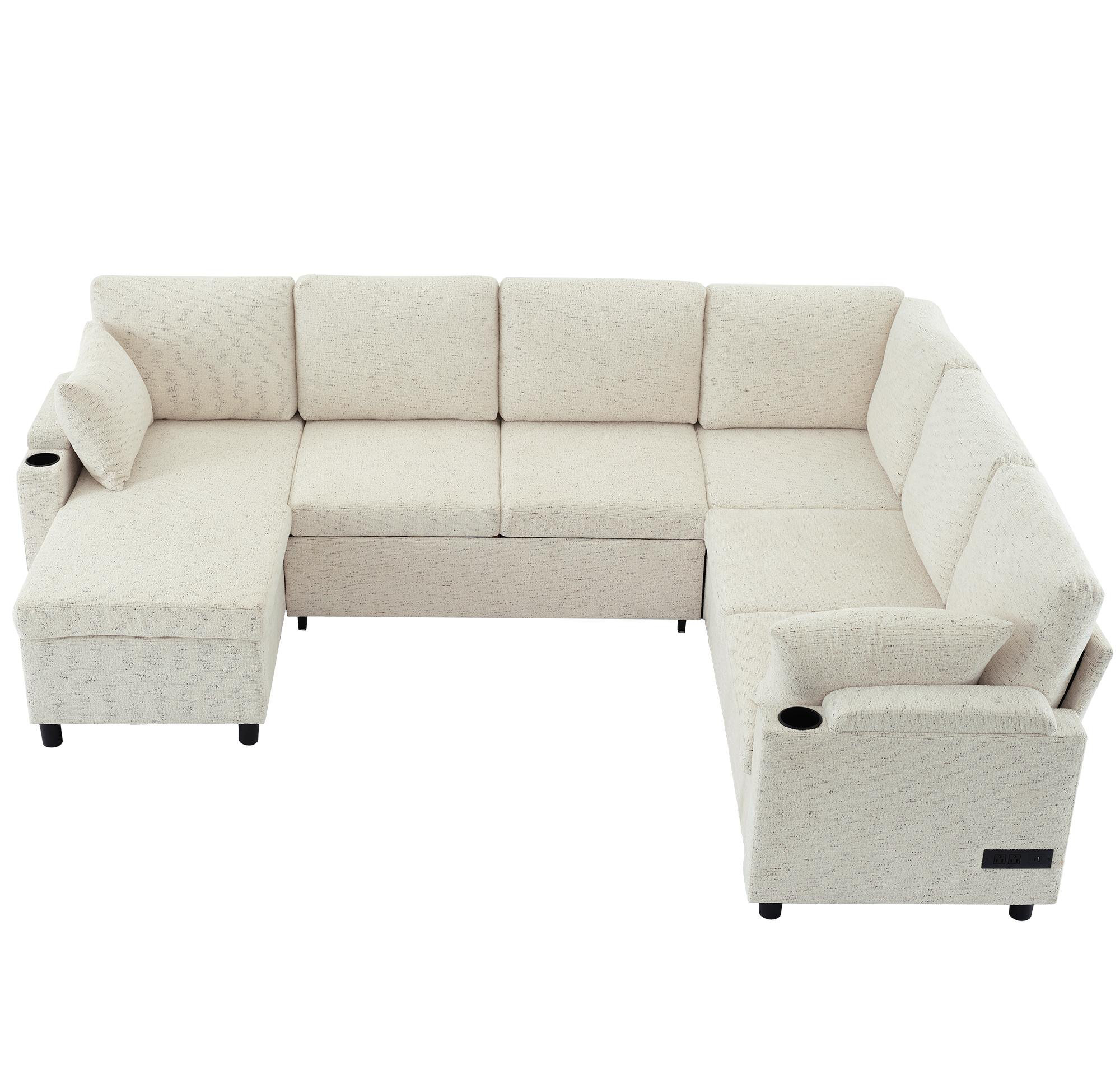 Latitude Run® 109.9" Sectional Sofa Versatile Sofa Bed Sofa Sleeper U ...