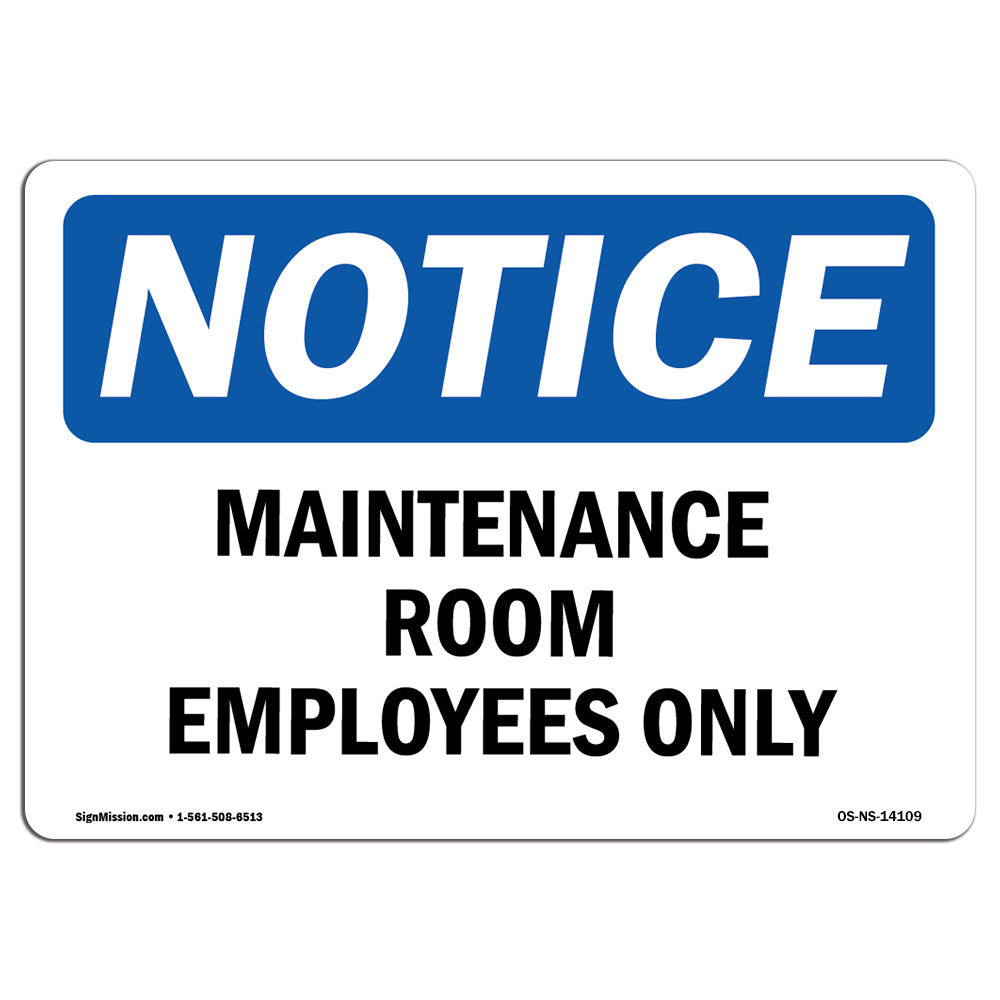 SignMission Maintenance Room Employees Only Sign | Wayfair