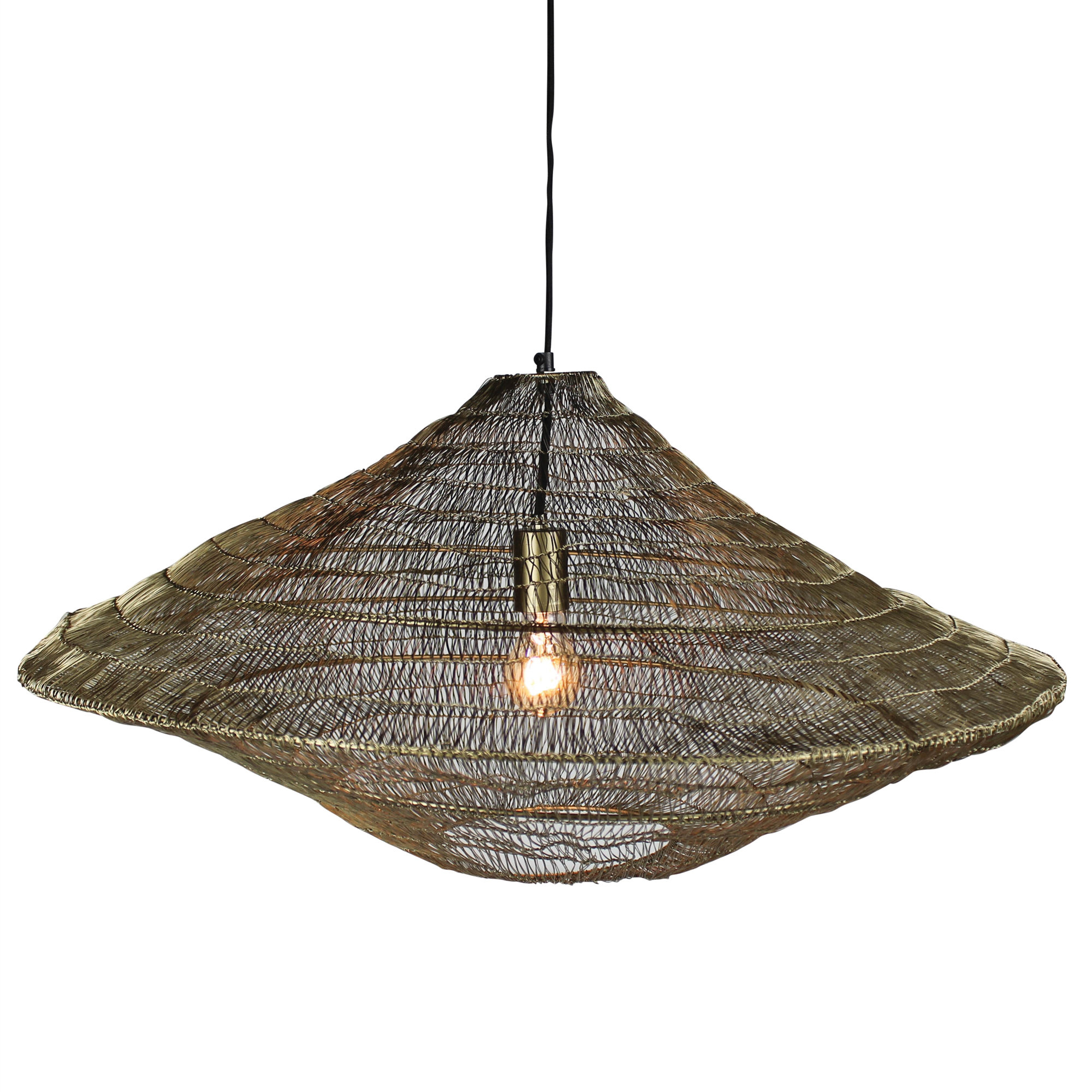 Bayou Breeze Woven Wire Pendant Light | Wayfair