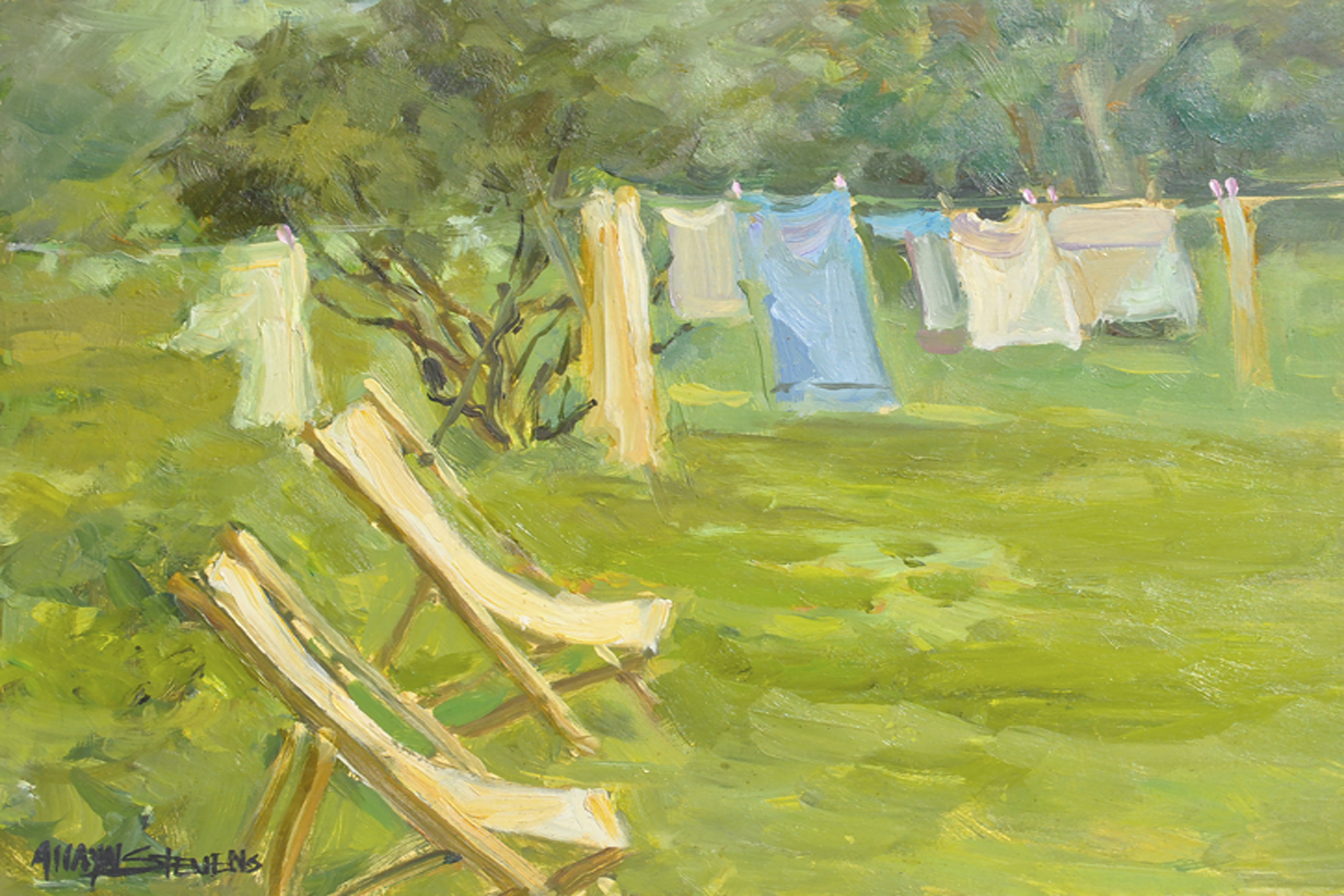 Winston Porter Komarek French Hanging Laundry On Canvas by Allayn ...