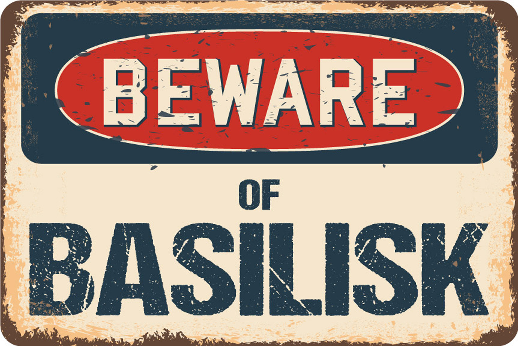 Trinx Barthelemy Beware of Basilisk Sign | Wayfair