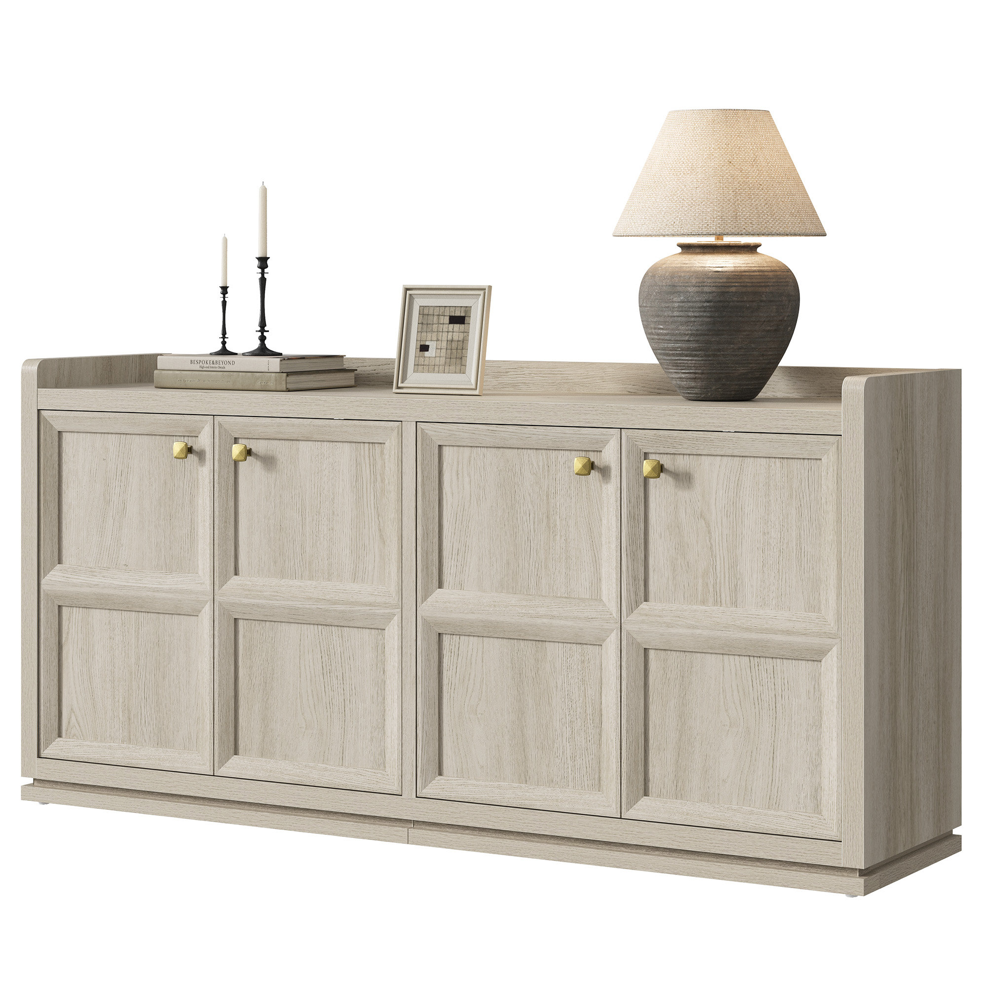 Ebern Designs 61.7'' W Modern 4-Door Sideboard With Adjustable Shelves ...