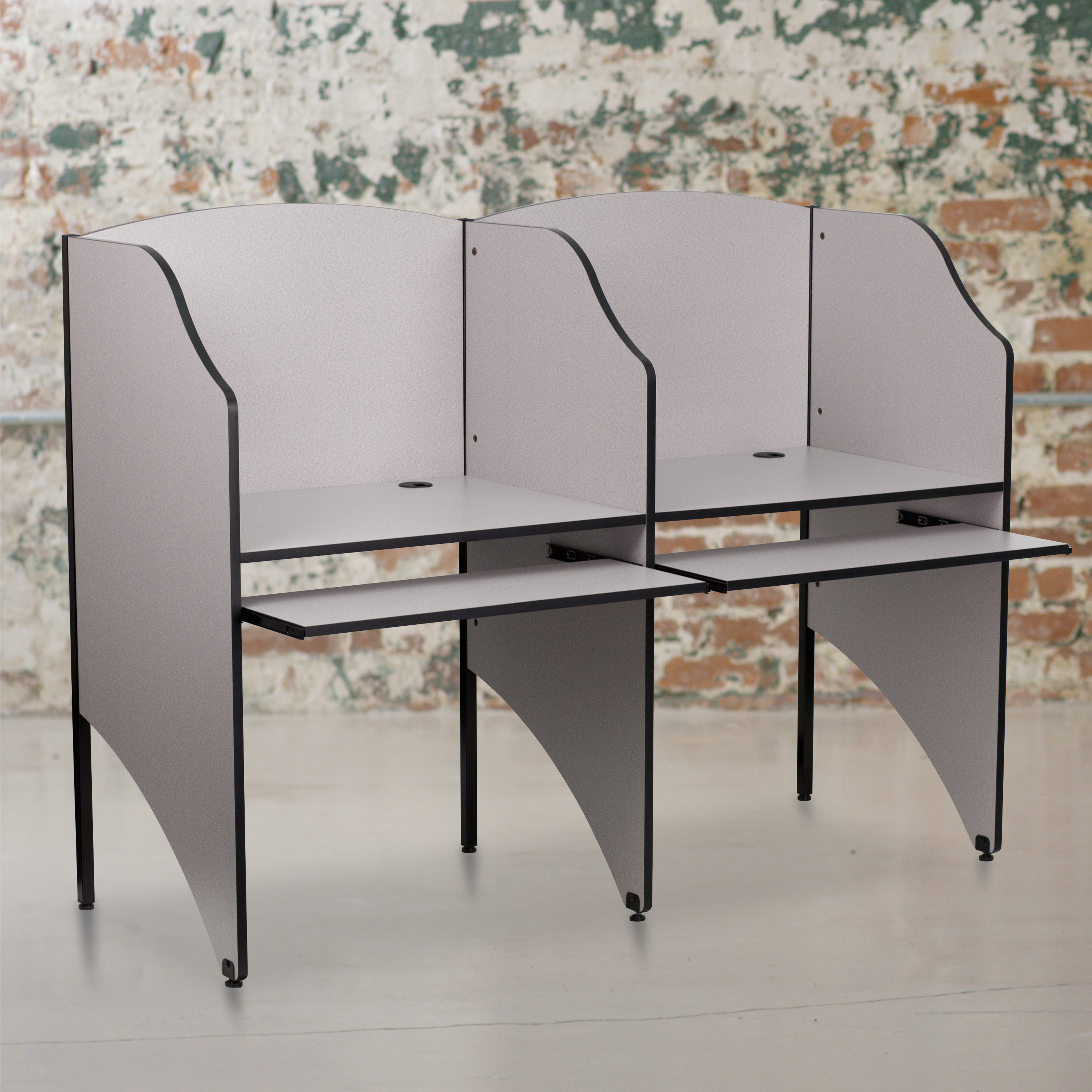 Flash Furniture Wright Starter Student Study Carrel/Testing Center Desk ...