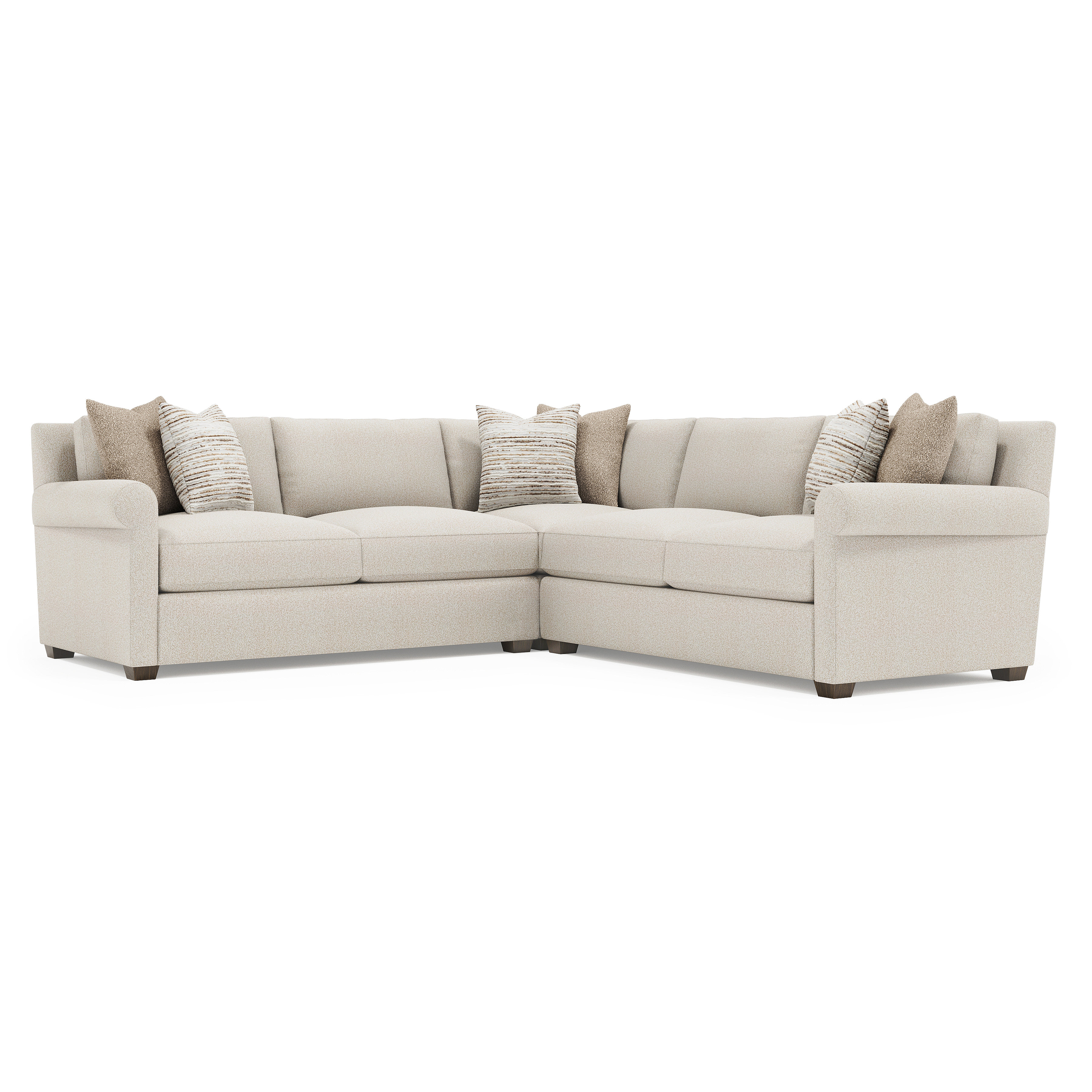 Bernhardt 3 Piece Barnes Fabric Sectional | Wayfair