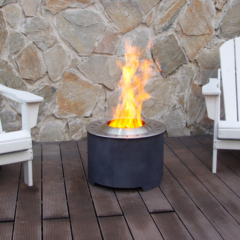 Latitude Run® Outdoor Wood-Burning Smokeless Fire Pit | Wayfair