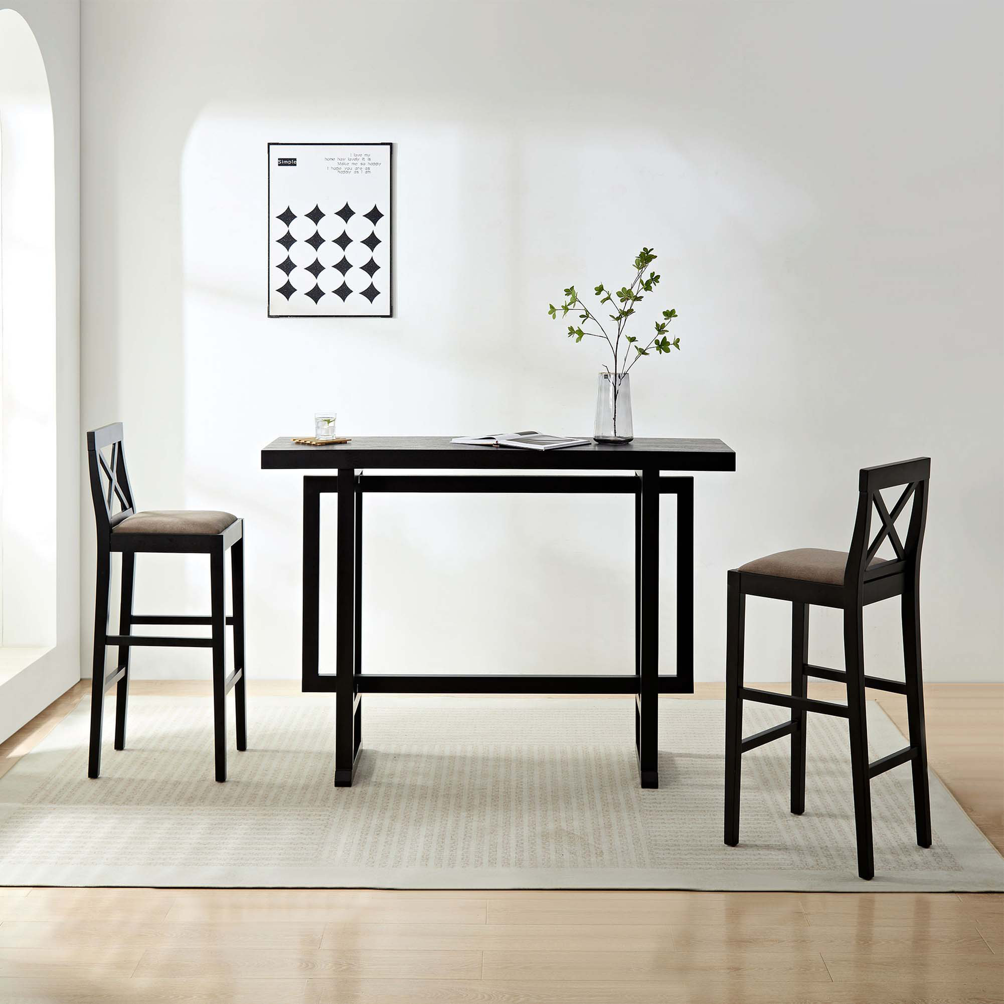 Latitude Run® Bar Table,Bar Chair, Extra Long Entryway Table For ...
