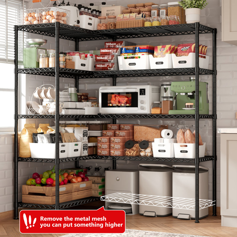 Rebrilliant Marlia Steel Height -Adjustable Storage Rack Heavy Duty ...