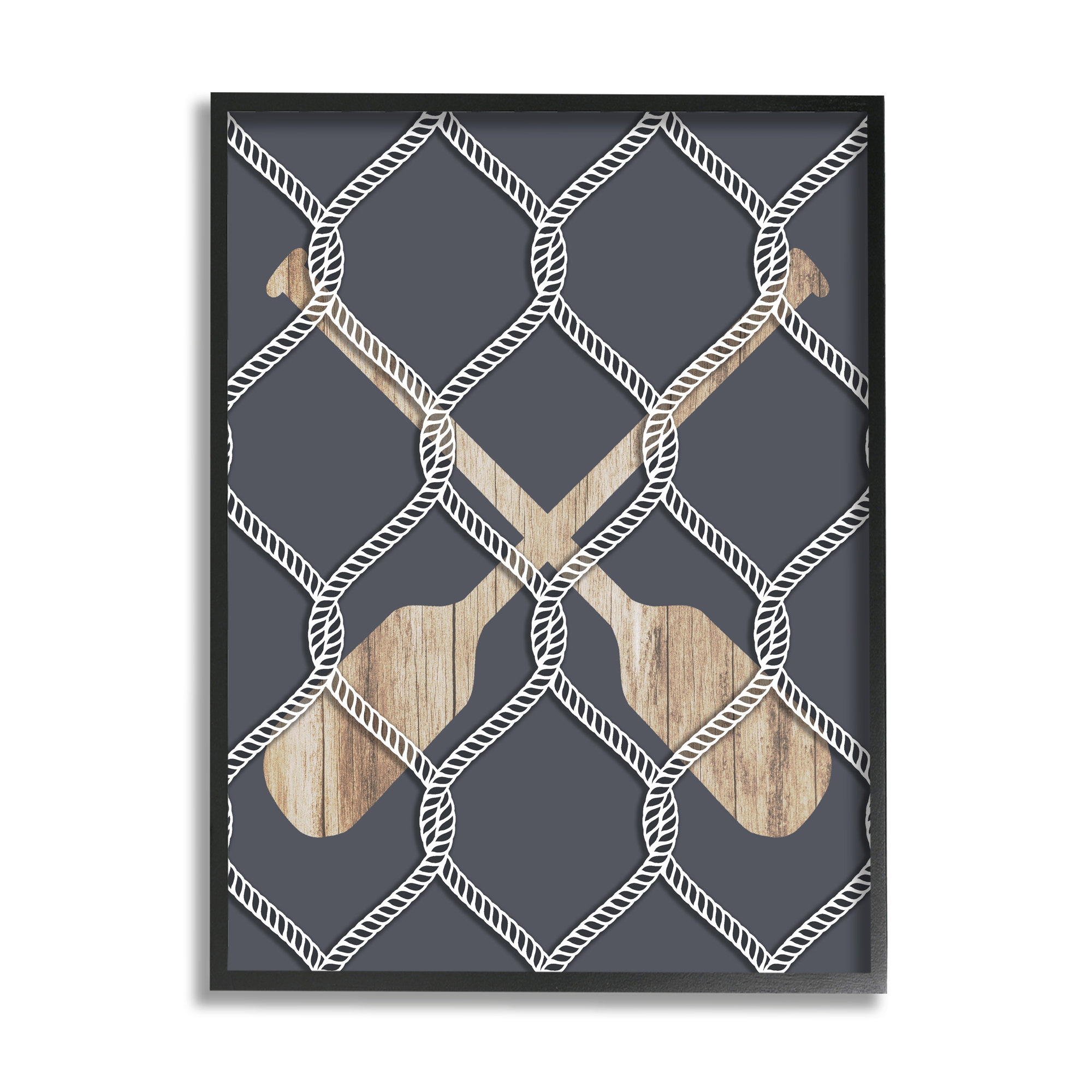 Stupell Industries Nautical Oars Coastal Rope Pattern by Lil' Rue ...