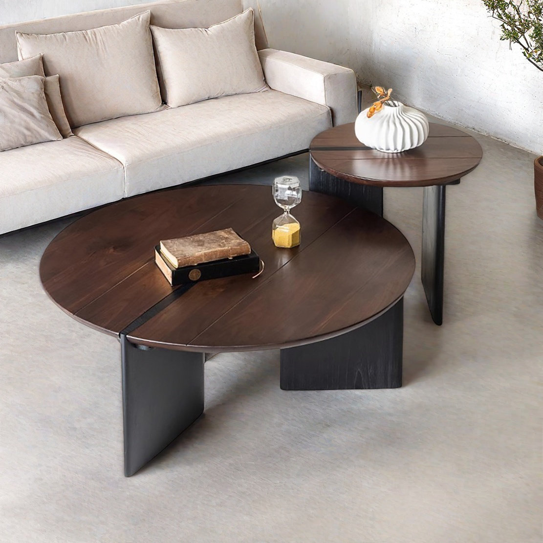 Trentastic Trails Simple modern round coffee table combination ...