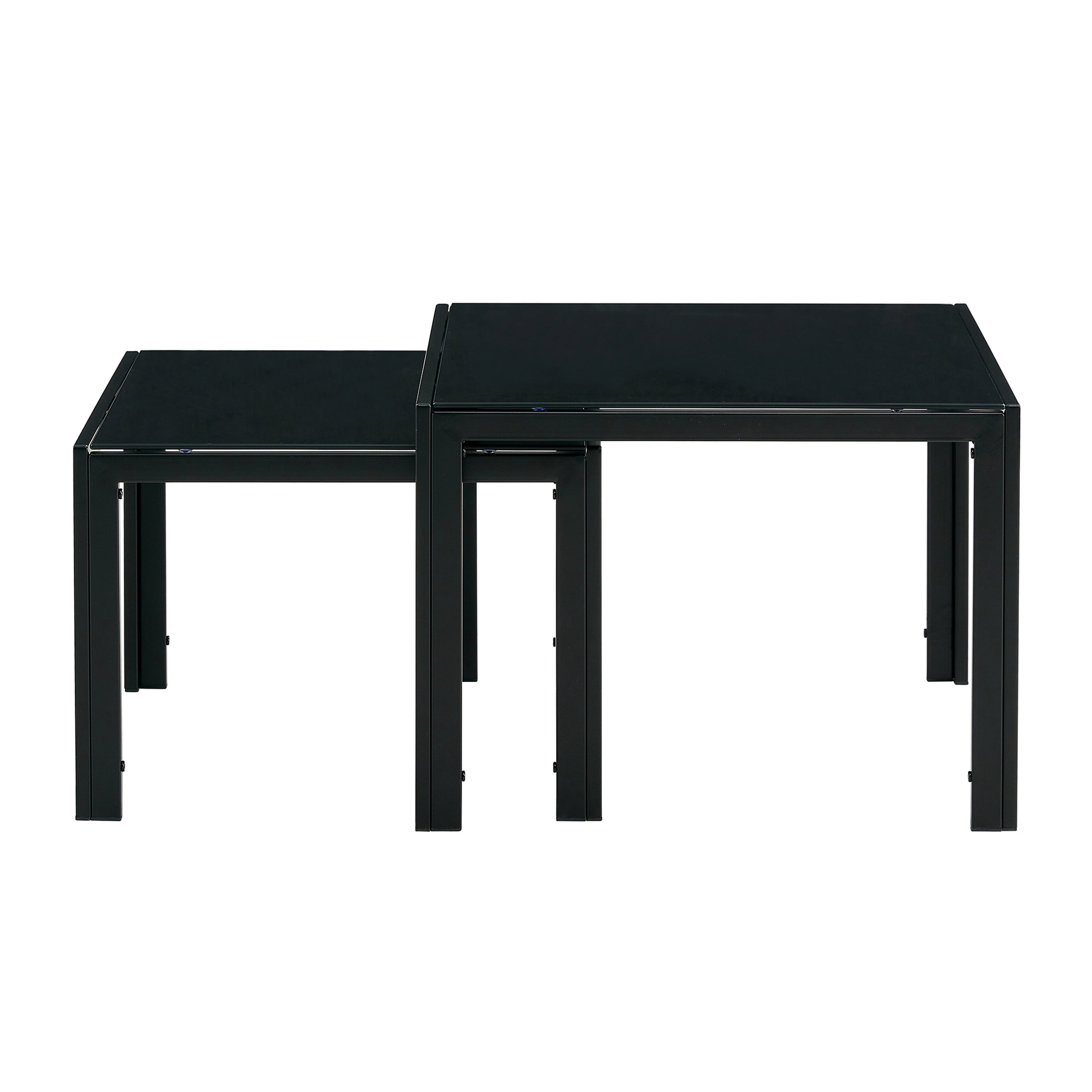 George Oliver Nesting Coffee Table Set of 2, Square Modern Stacking ...