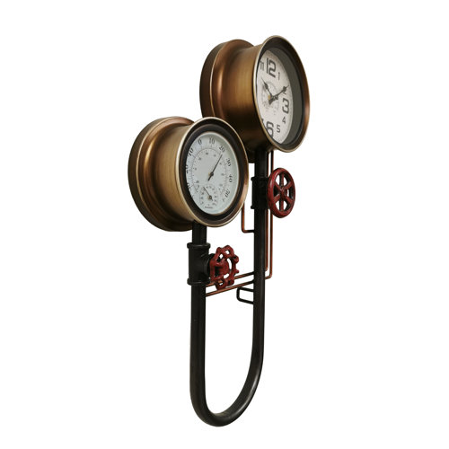 Williston Forge Carlino Metal Wall Clock & Reviews | Wayfair