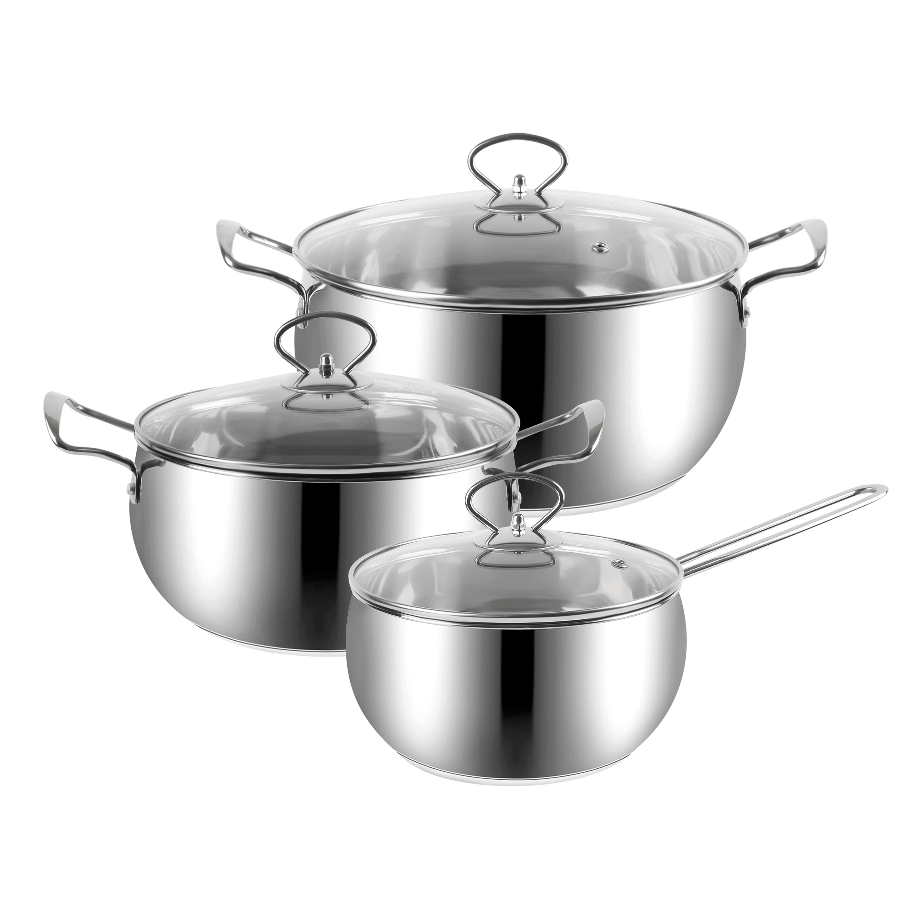 JEWORY 6 - Piece Stainless Steel Cookware Set | Wayfair