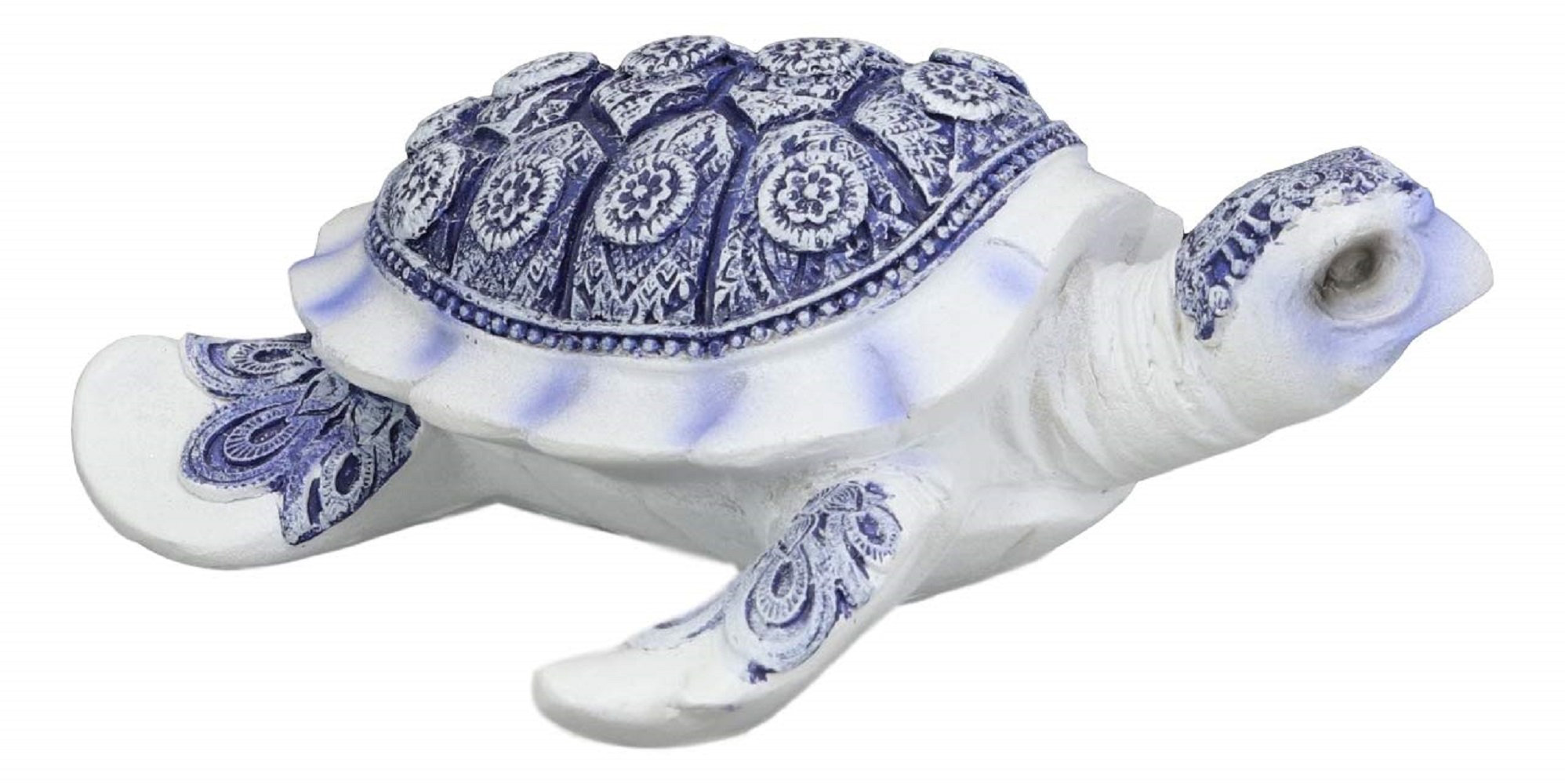 World Menagerie Figurine bleu et blanc feng shui tortue de mer terre ...