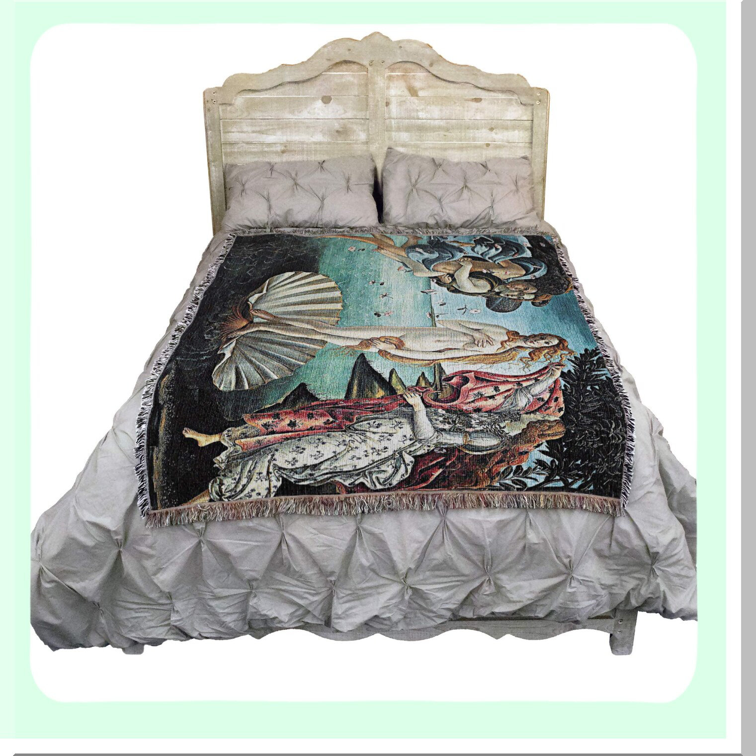 BRBCA Venus Birth Cotton Tapestry Throw - Fine Art Blanket 72x54 | Wayfair
