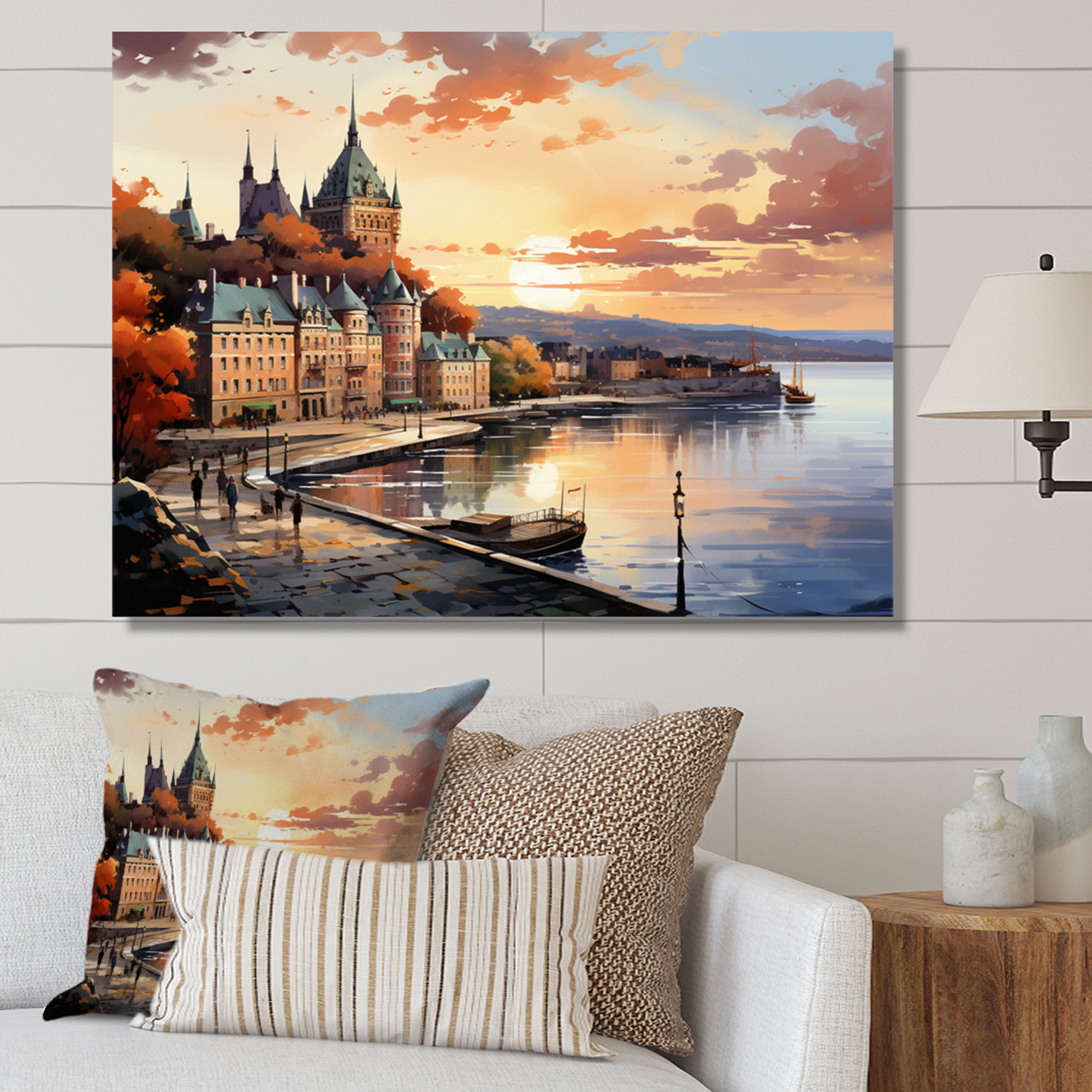 Red Barrel Studio® Quebec City Touristic City I - Quebec Wall Art ...