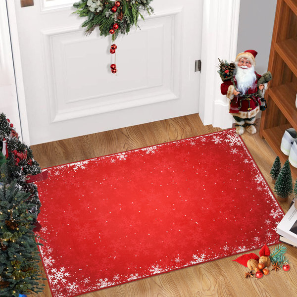 The Holiday Aisle® Christmas Decorative Area Rug Washable Modern Rug ...