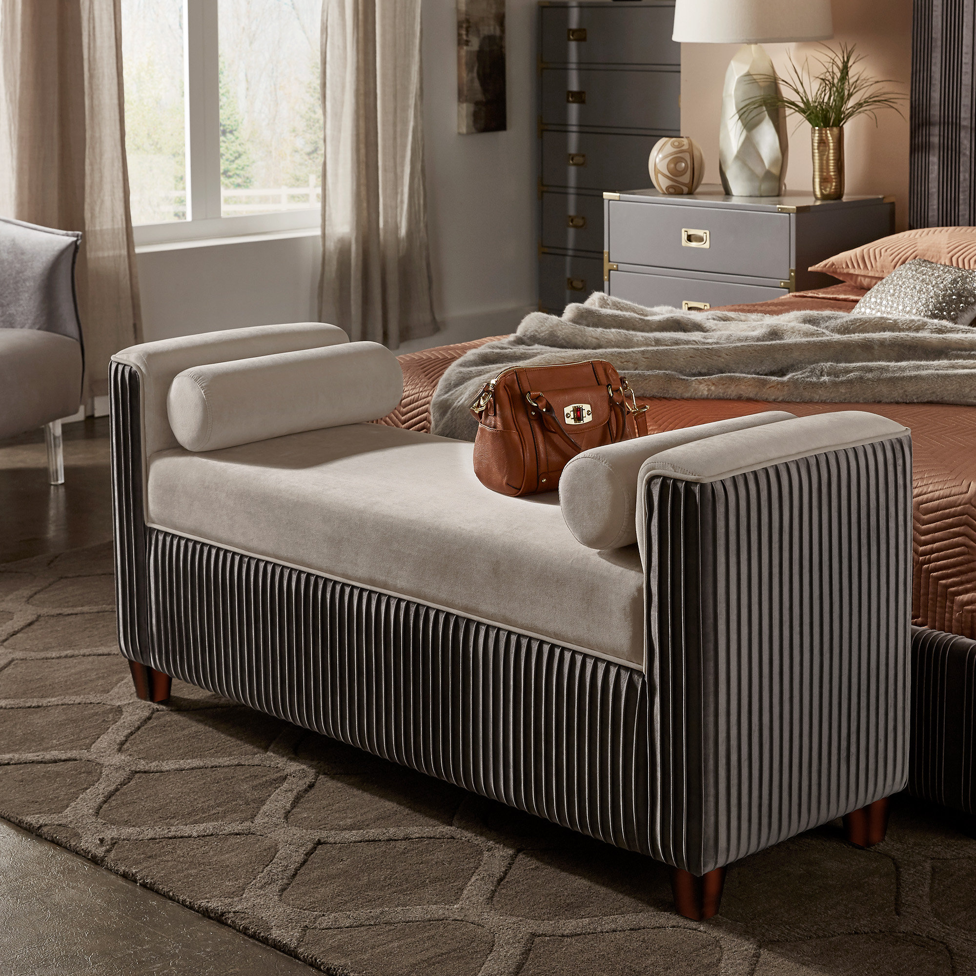 Willa Arlo™ Interiors Grena Upholstered Bench & Reviews - Wayfair Canada