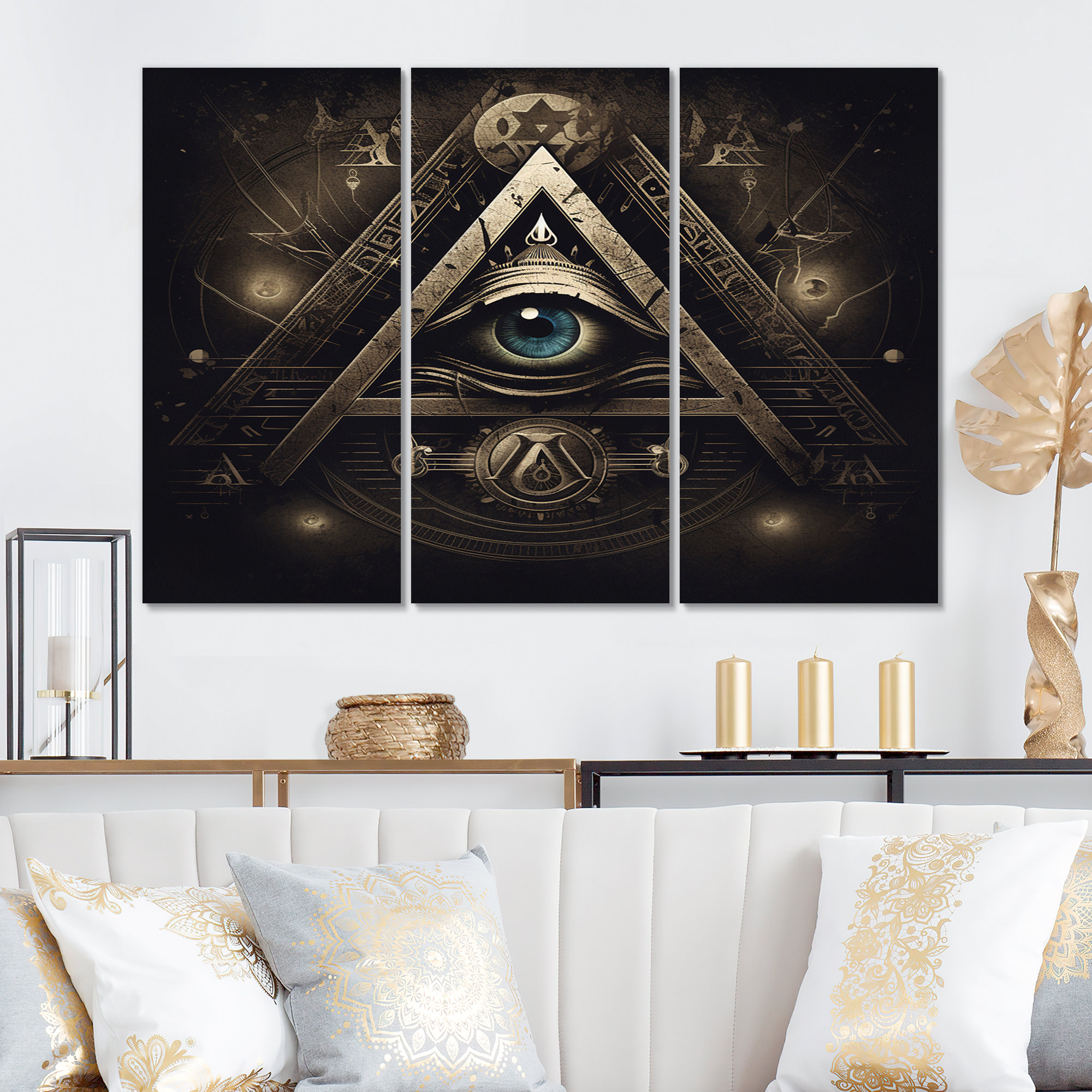 Design Art The All Seeing Divine Eye Illuminati I - Egyptian Woman ...